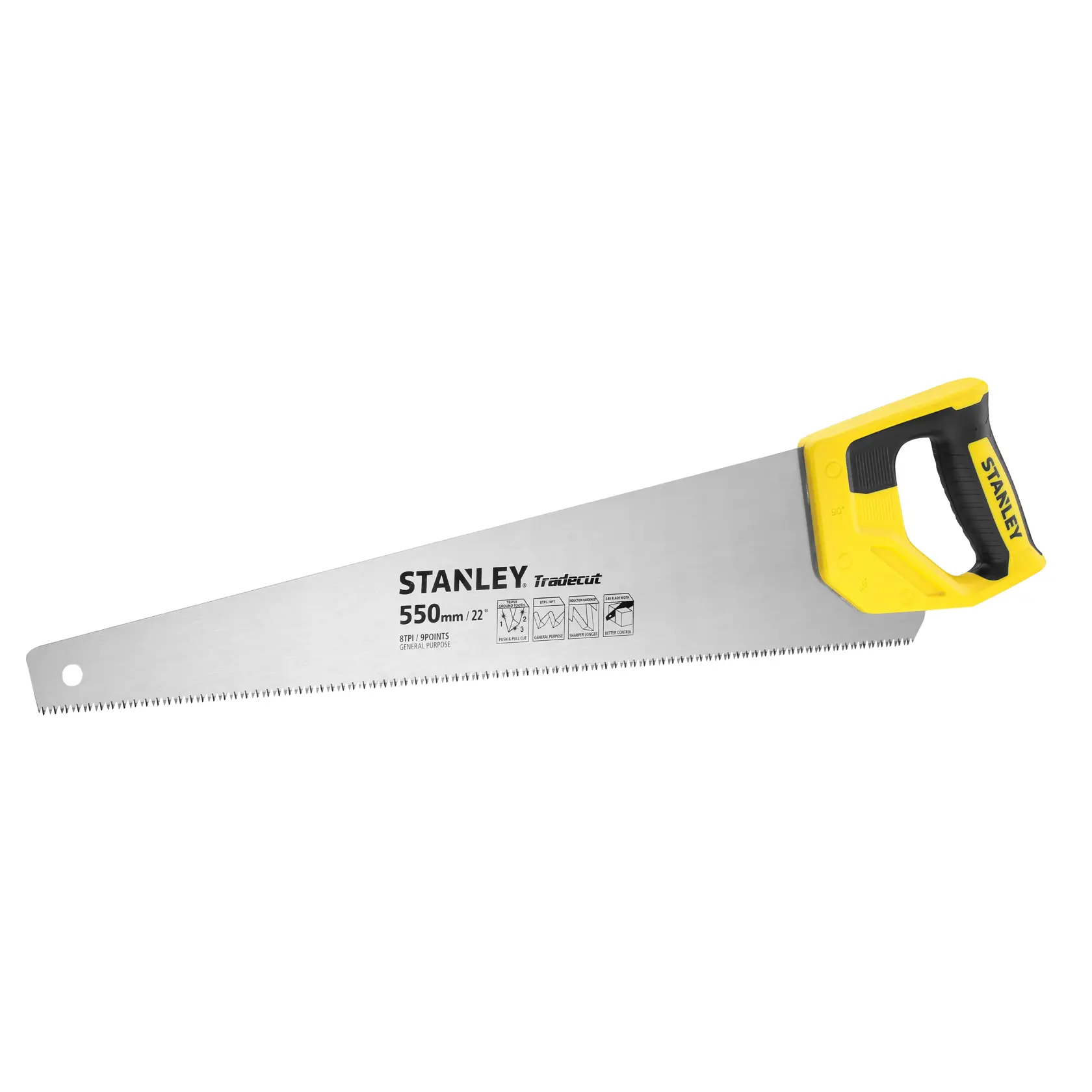 Scie égoïne Tradecut™ 550 mm, coupe universelle, 8 dents/pouce
