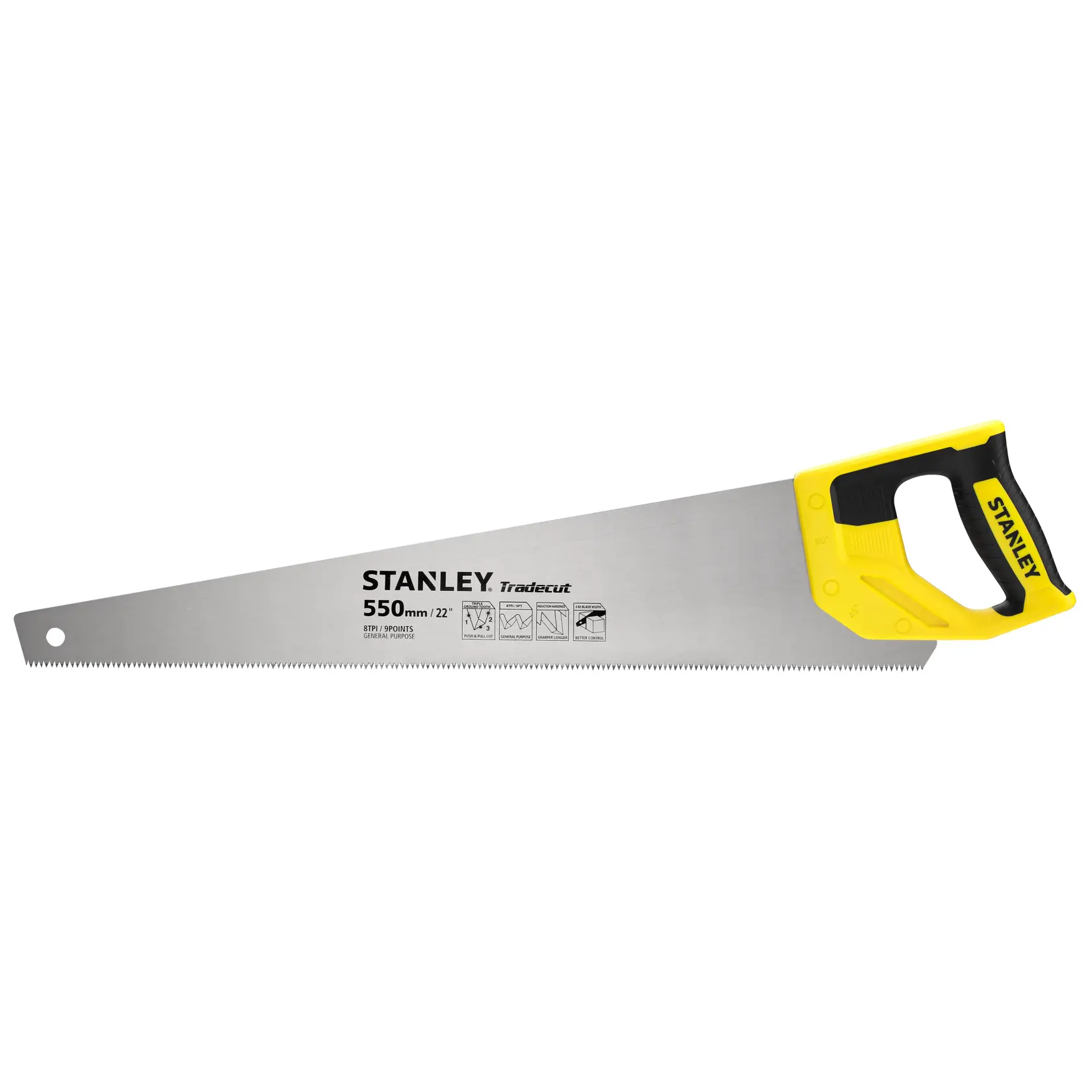 Scie égoïne Tradecut™ 550 mm, coupe universelle, 8 dents/pouce