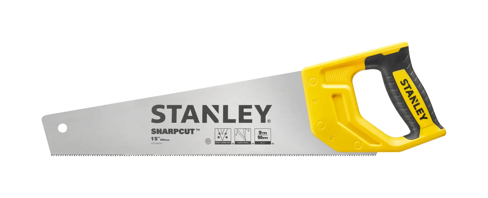 Scie égoïne Sharpcut™ STANLEY® 380 mm, coupe fine, 9 dents/pouce