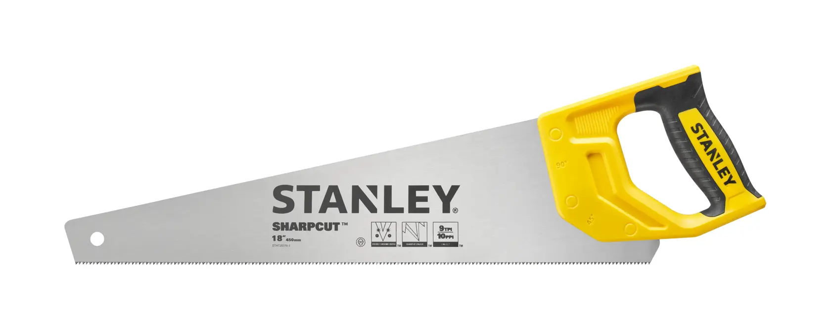 Scie égoïne Sharpcut™ STANLEY® 450 mm, coupe fine, 9 dents/pouce