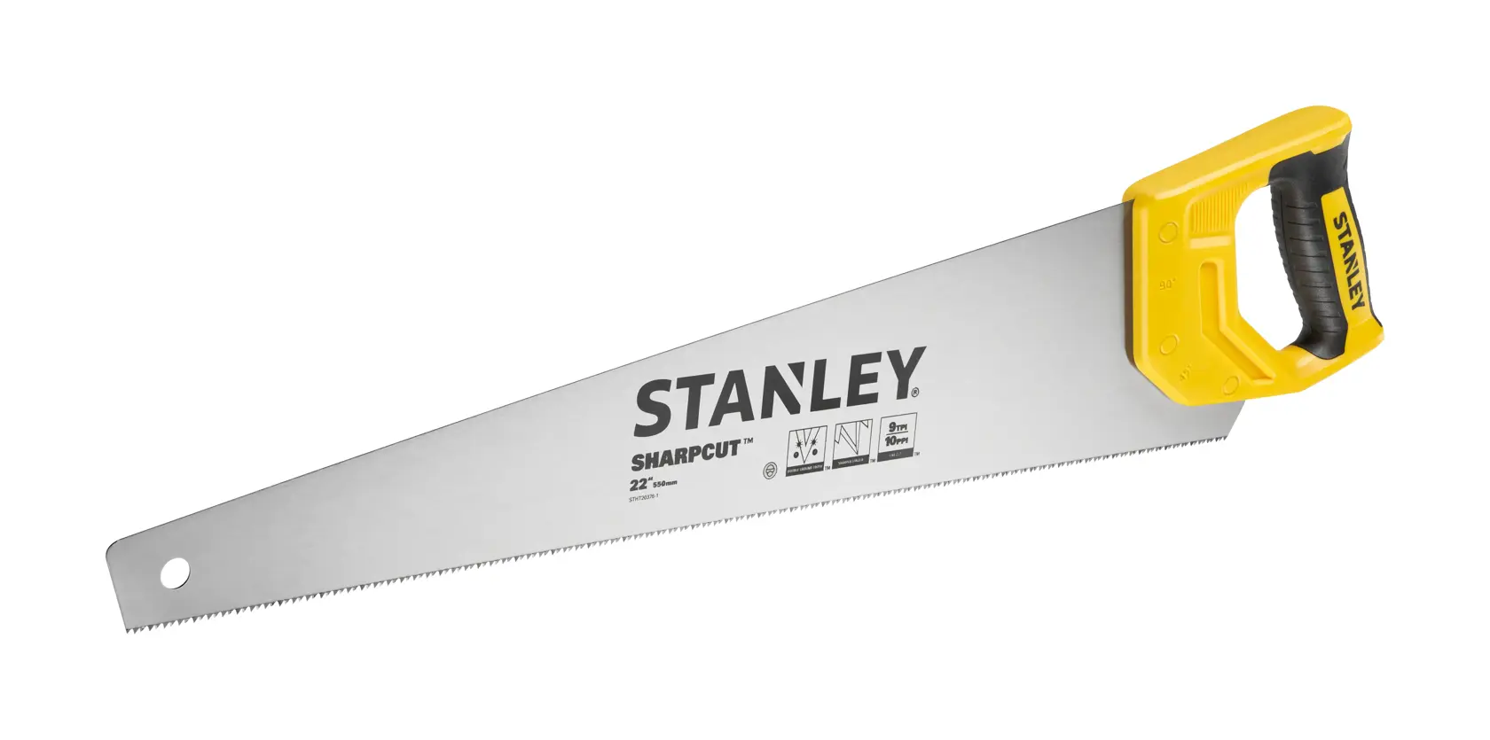 Scie égoïne Sharpcut™ STANLEY® 550 mm, coupe fine, 9 dents/pouce